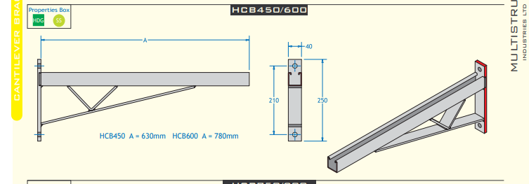 HVY DUTY CANTILEVER BRACKET X2 | AC1201